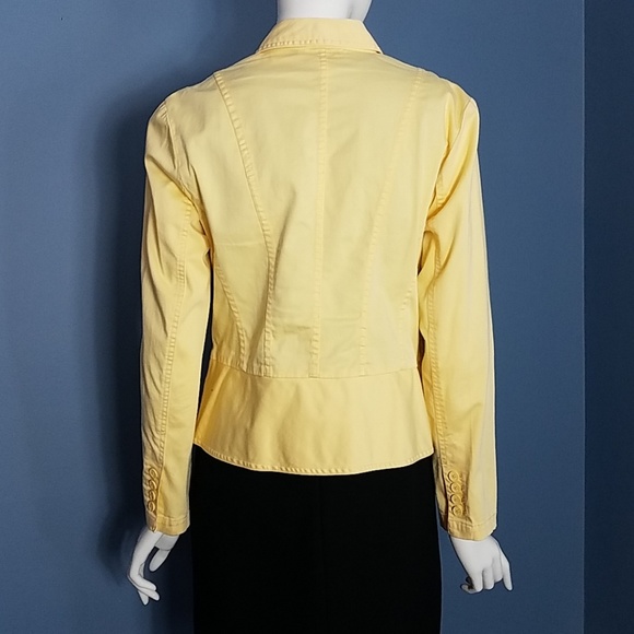 Talbots | Jackets & Coats | Talbots Yellow Stretch Jacket Flared 4 ...